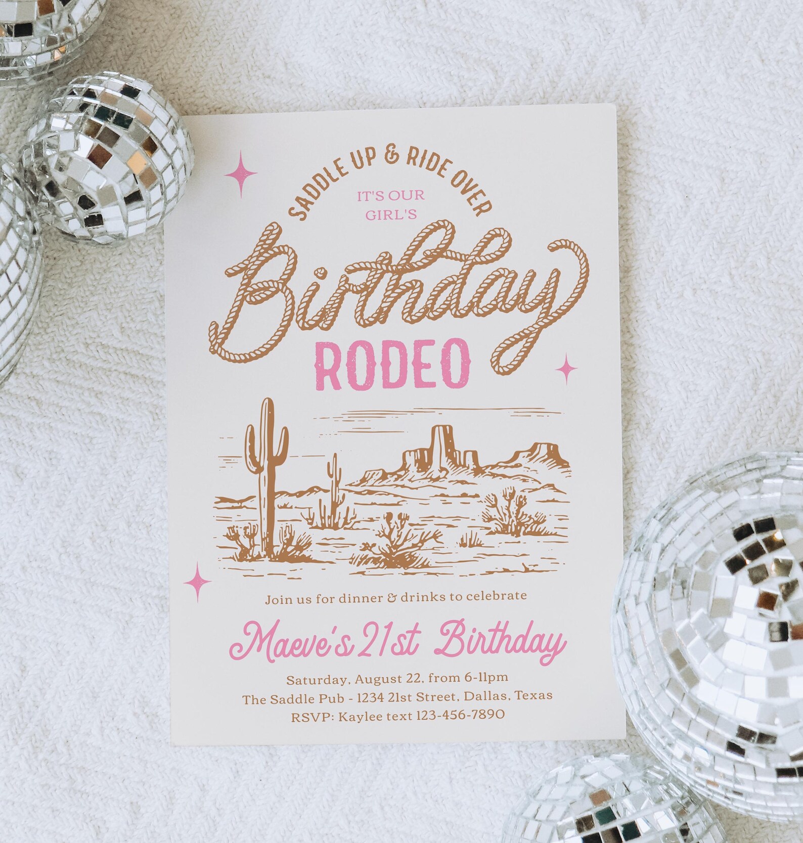 Birthday Rodeo Party Invitation, Women's Birthday Rodeo Invitation ...