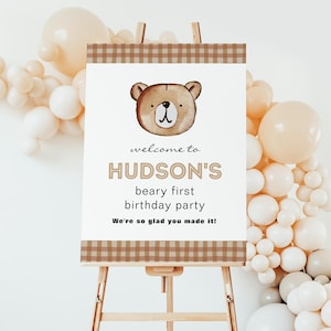 Bear First Birthday Bundle, Beary First Birthday Party, Bear Birthday ...