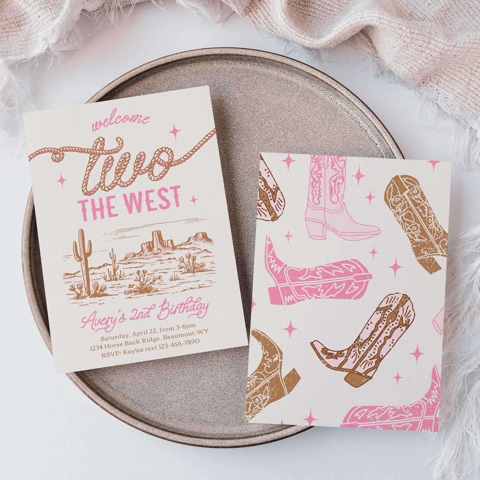 Welcome Two the West Birthday Invitation, Cowgirl 2nd Birthday ...