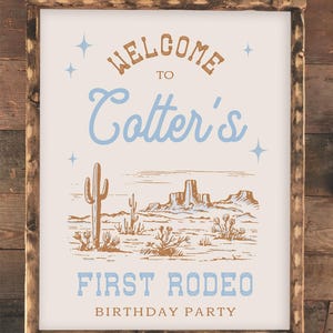 First Rodeo Birthday Bundle, Boy's Western Party Bundle, Cowboy ...