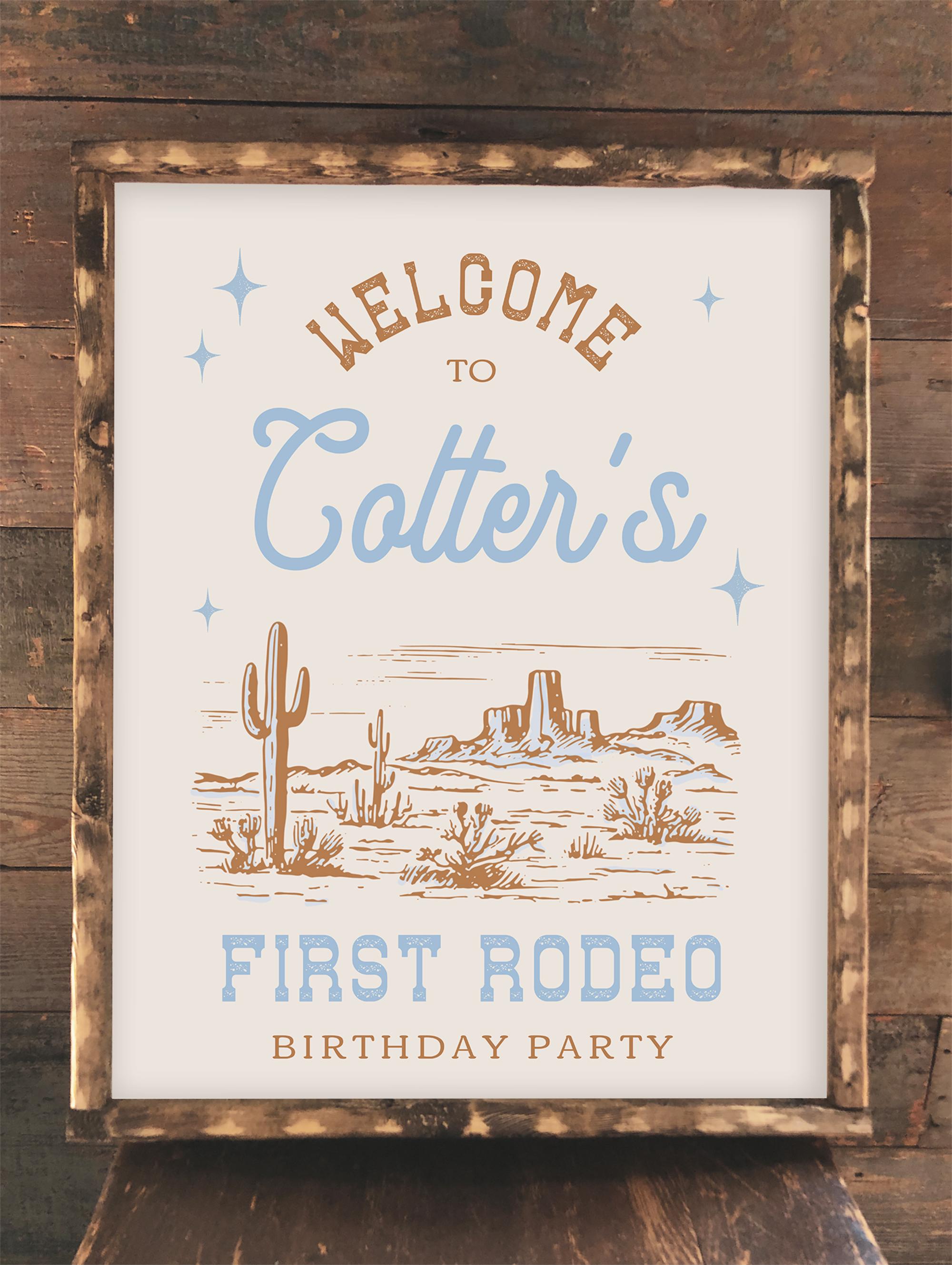First Rodeo Birthday Bundle, Boy's Western Party Bundle, Cowboy ...