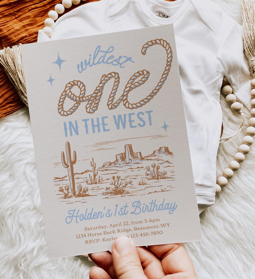 Wildest One in the West Invitation, Western First Birthday Invitation ...
