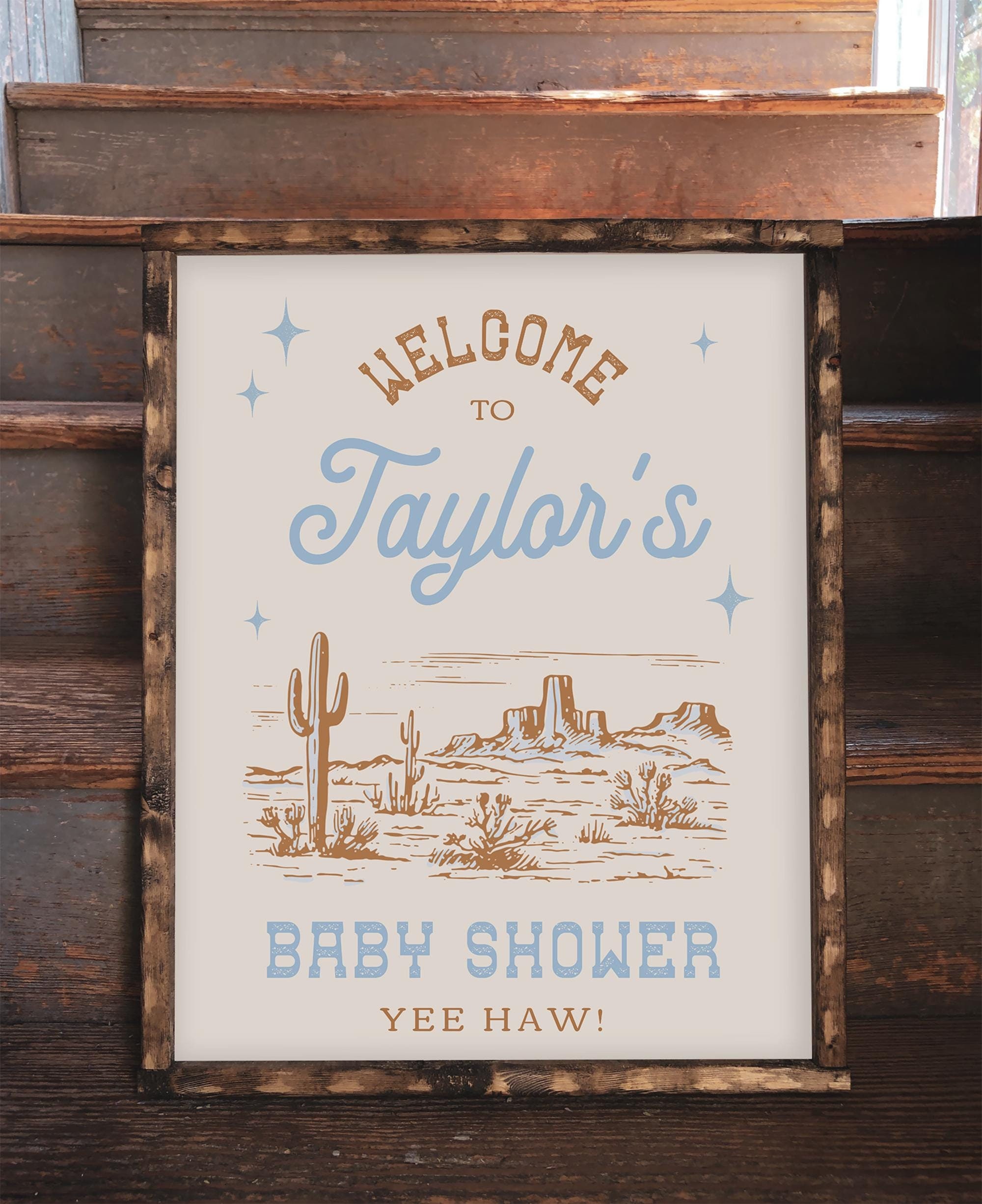 18x24 Cowboy Baby Shower Welcome Sign, Western Baby Shower Sign ...