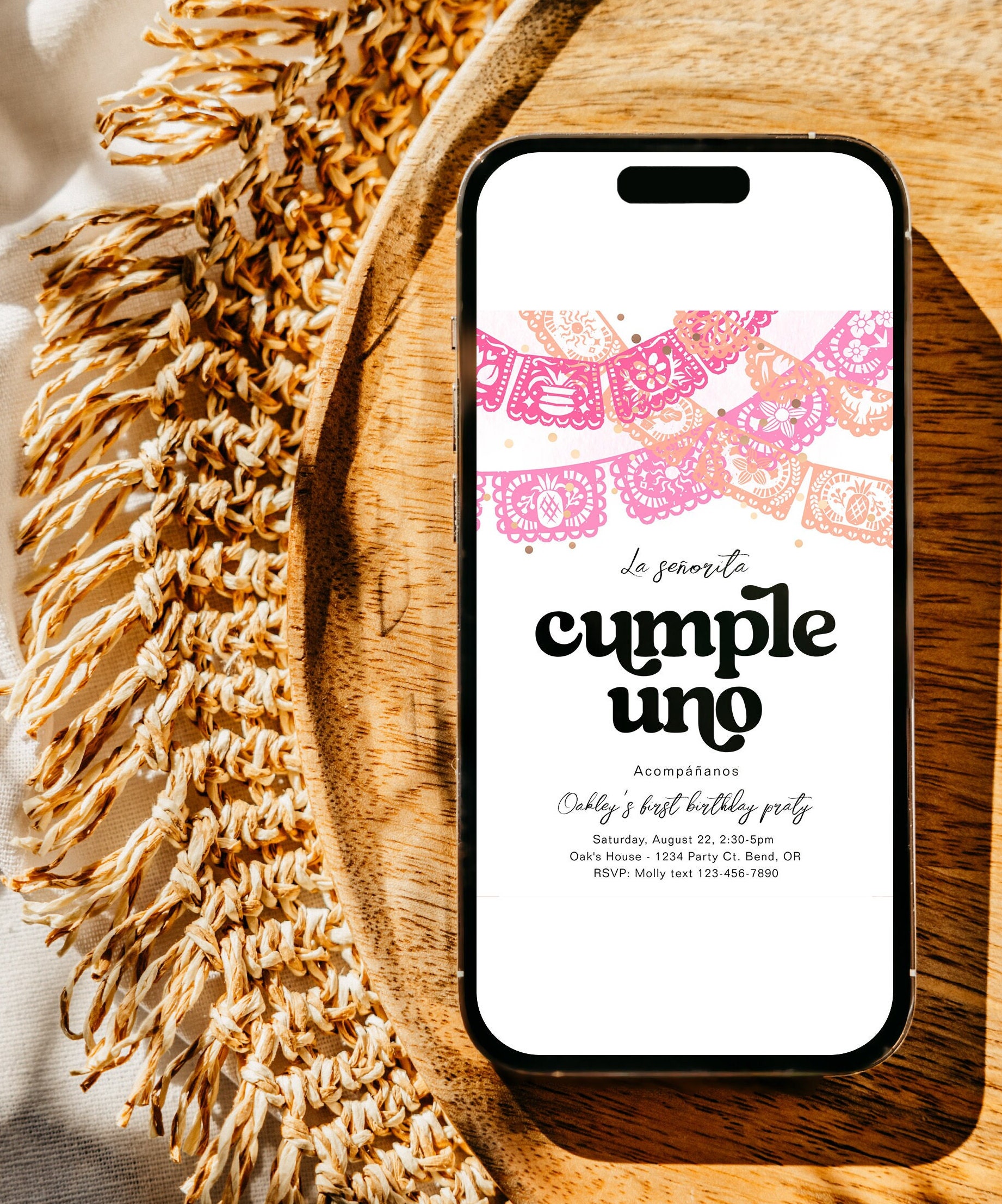 Girl's First Fiesta Birthday Invitation, Primera Fiesta, Girl's Fiesta ...