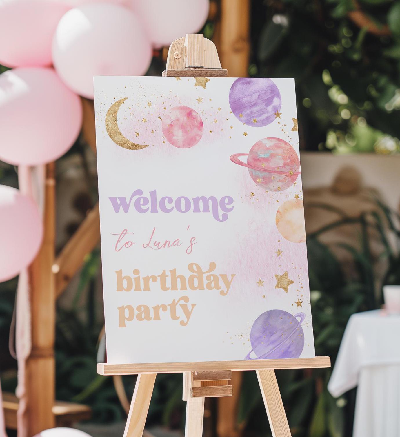 First Trip Around the Sun Bundle, Girl's Space First Birthday Bundle ...