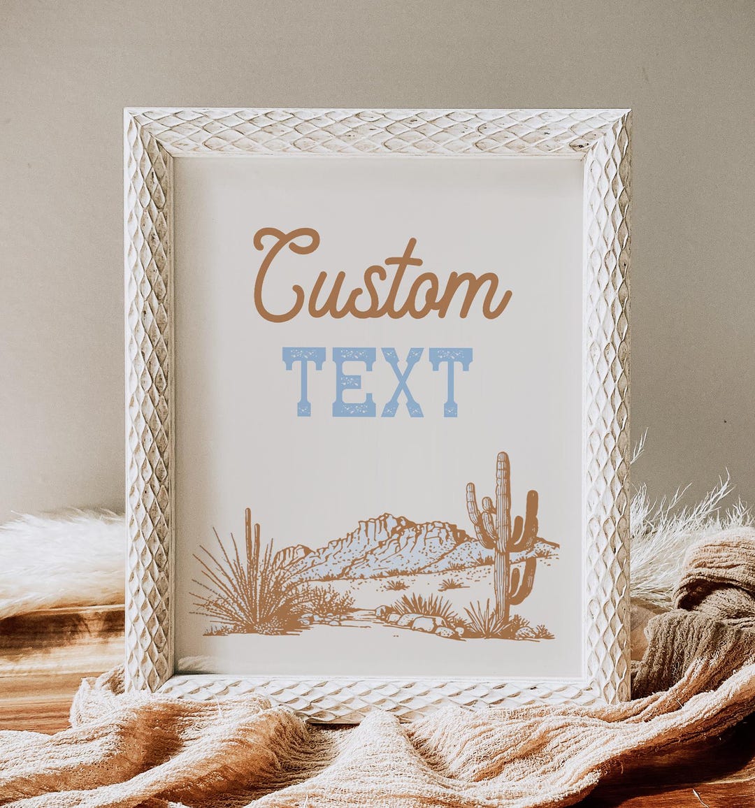 8x10 Editable Cowboy Party Sign, Western Birthday Party Sign, Rodeo ...