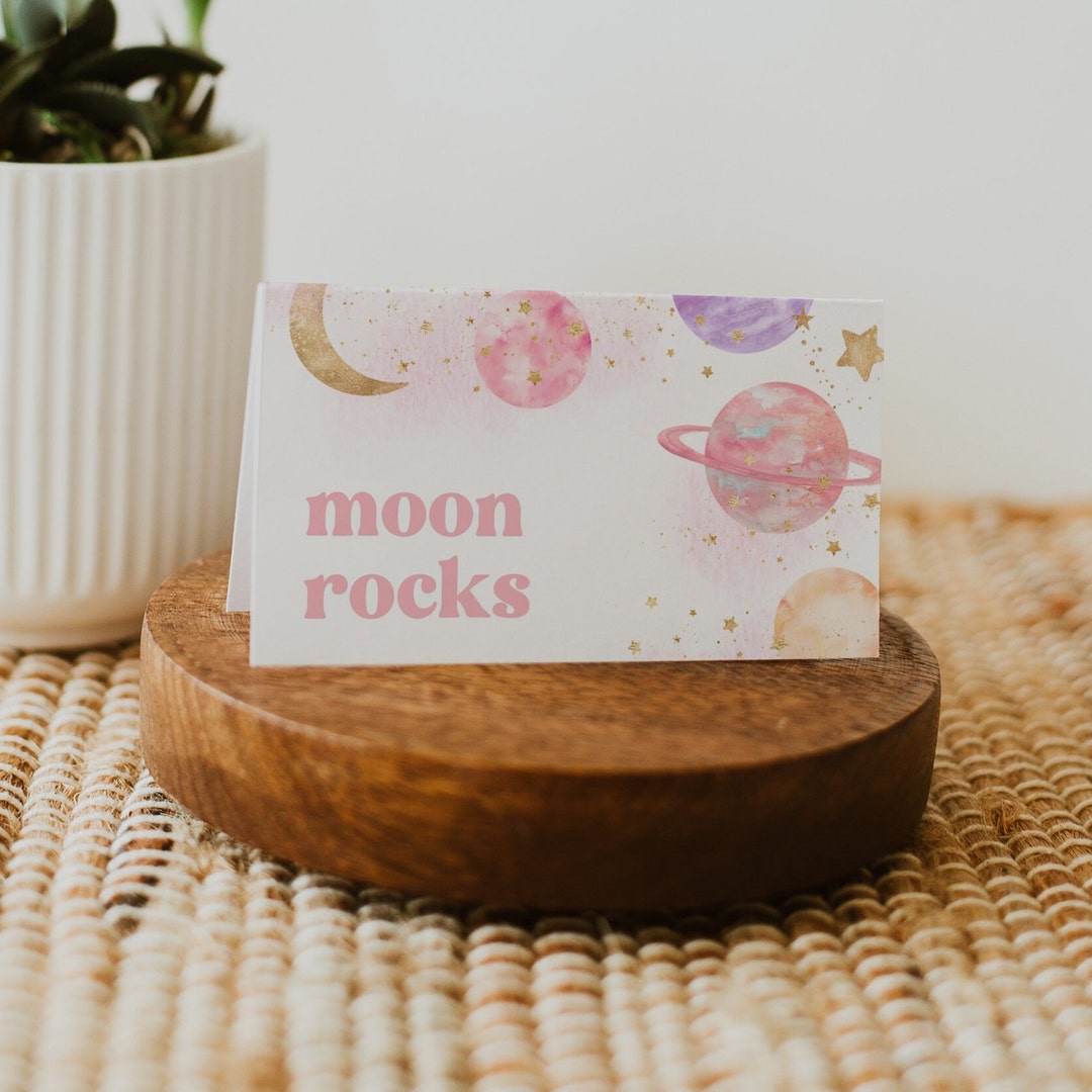 Girl's Space Party Food Tent Cards, Editable Space Food Tents, Editable ...