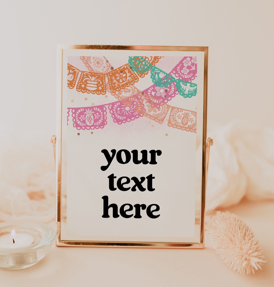 5x7 Editable Fiesta Party Sign, Digital Fiesta Party Sign, Girl's ...