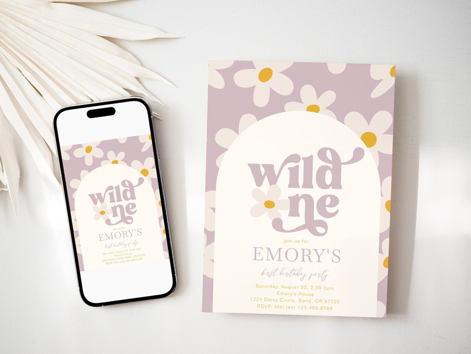 Retro Wild One Daisy Invitation, Daisy Party Invitation, Retro Daisy ...