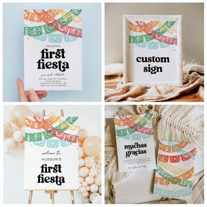 First Fiesta Birthday Bundle, Digital Fiesta Birthday Party, Digital ...