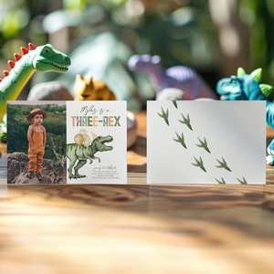 Three-rex Birthday Bundle, Dinosaur Birthday Bundle, Printable Dinosaur ...