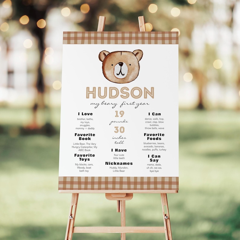 Bear First Birthday Bundle, Beary First Birthday Party, Bear Birthday ...