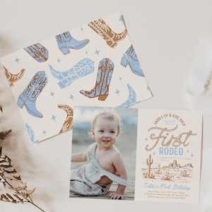 First Rodeo Birthday Bundle, Boy's Western Party Bundle, Cowboy ...