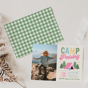 Girl's Camping Birthday Bundle, Digital Camping Bundle, Glamping ...