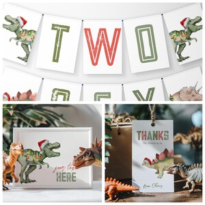 Dino Santa Birthday Bundle, Dinosaur Christmas Birthday, Santa Birthday ...