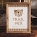 8x10 Editable Bear Trail Mix Bar Sign, Bear Trail Mix Sign, Woodland ...