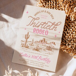 30th Rodeo Birthday Invitation, Women's Western Birthday Invitation ...
