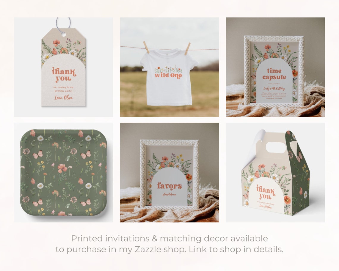 Born to Be Wild Wildflower Invitation, Wildflower Party Invitation ...