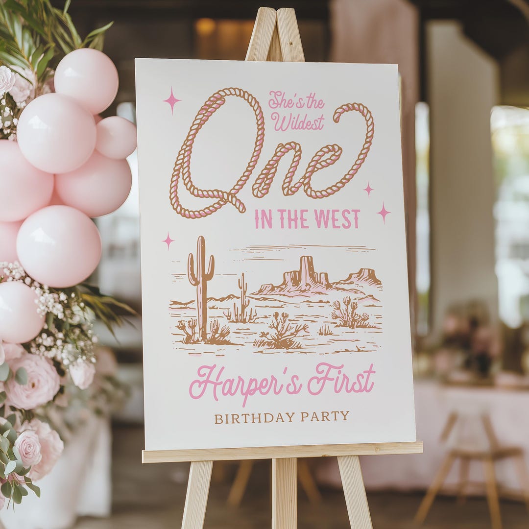 18x24 Wildest One in the West Welcome Sign, Girl's Wildest One in the ...