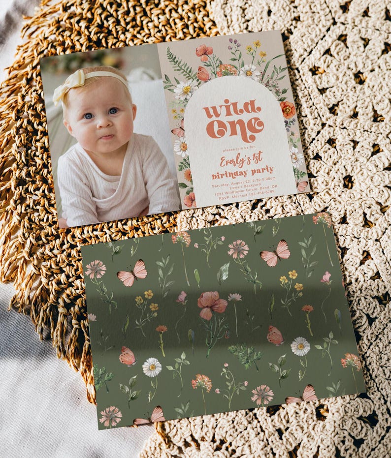 Mini Wild One Birthday Bundle, Wildflower Birthday Party Bundle ...