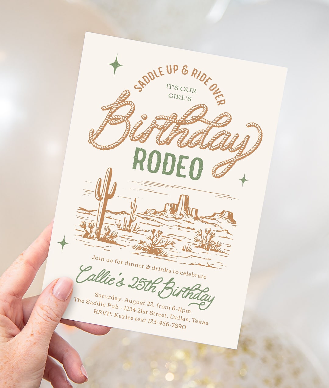 Birthday Rodeo Party Invitation, Women's Birthday Rodeo Invitation ...