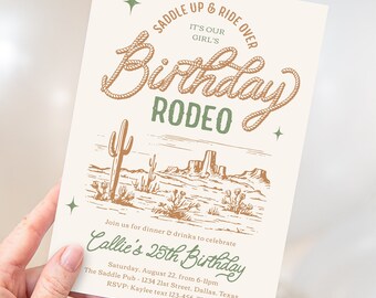 30th Rodeo Birthday Invitation, Women's Western Birthday Invitation ...