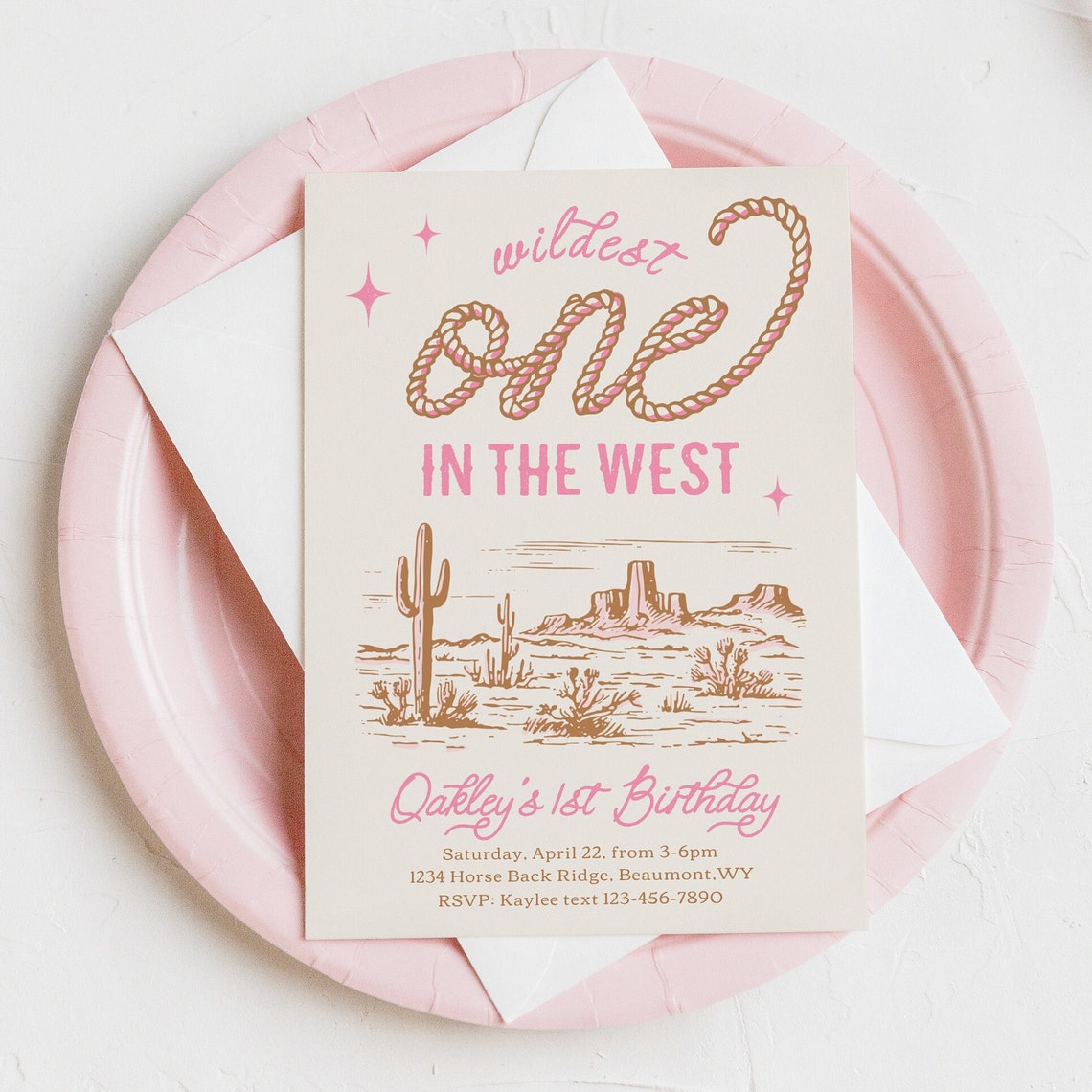 Girl's Wildest One in the West Invitation, Cowgirl First Birthday ...