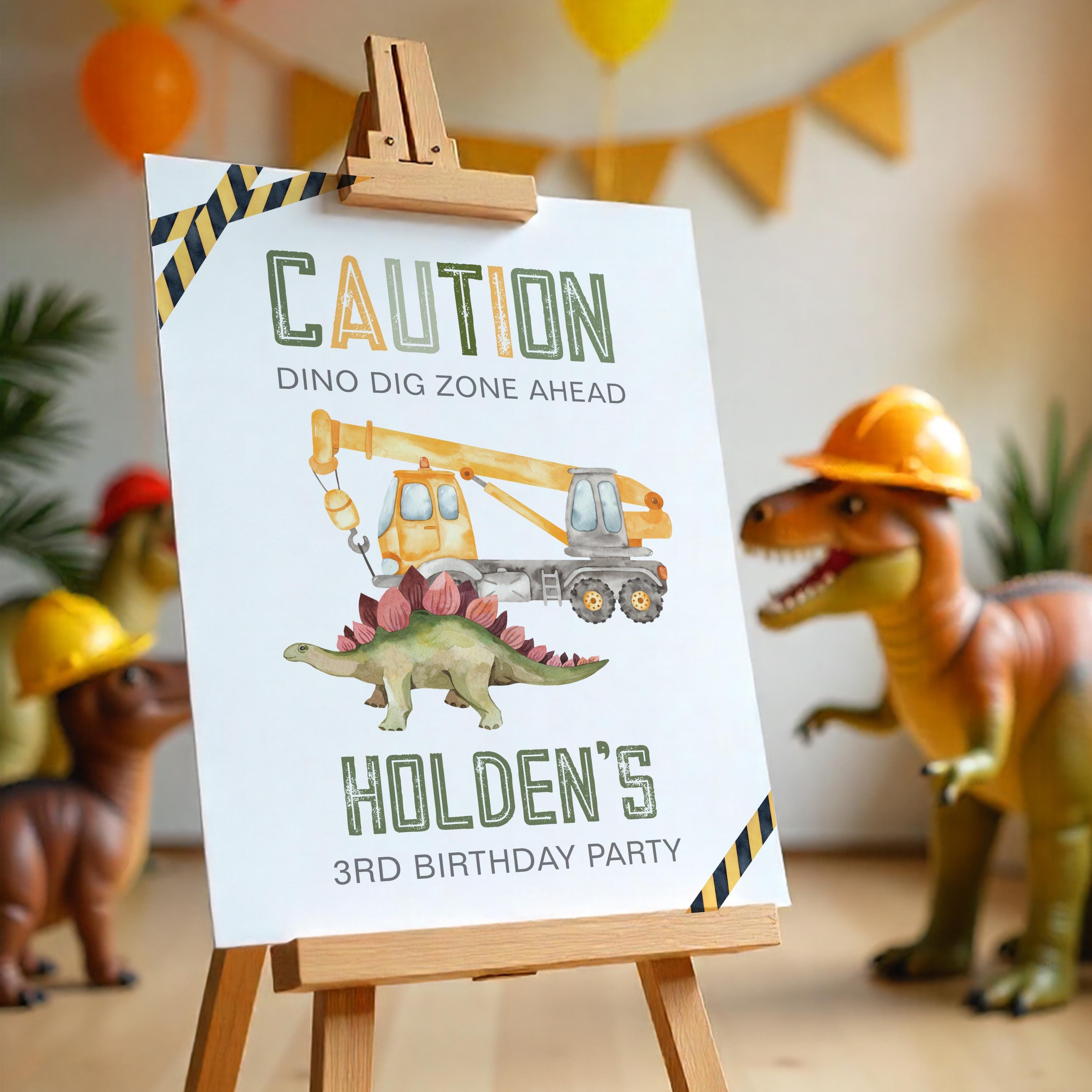 Dinosaur Construction Birthday Bundle, Dino-dig Birthday Bundle ...