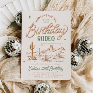 Birthday Rodeo Party Invitation, Women's Birthday Rodeo Invitation ...