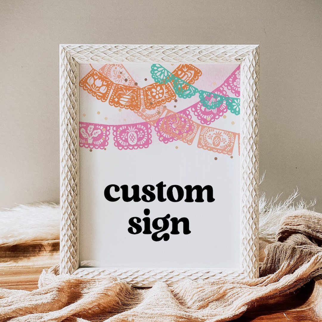 8x10 Editable Fiesta Party Sign, Digital Fiesta Party Sign, Girl's ...