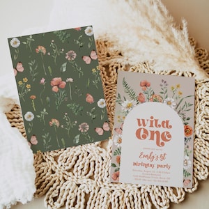 Wild One Wildflower Birthday Bundle, Wildflower Party Bundle ...