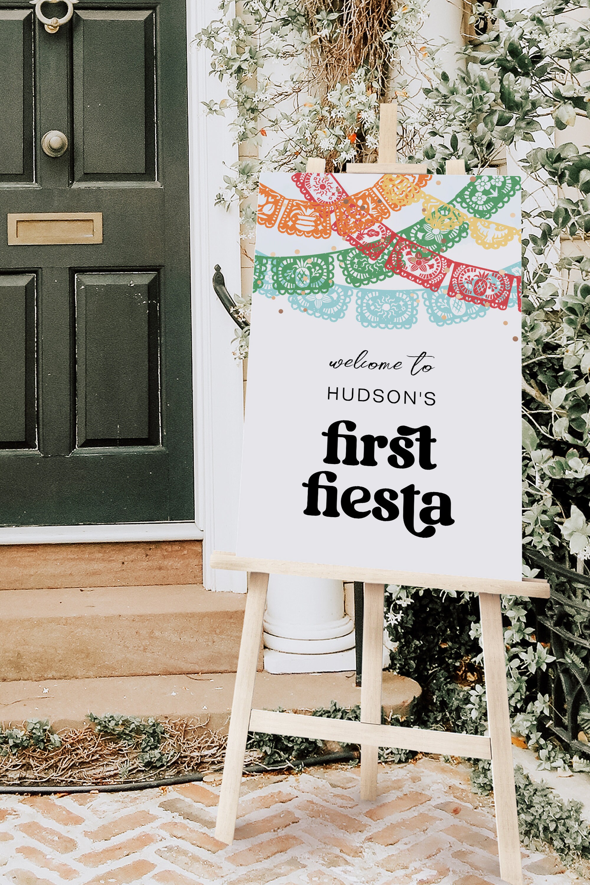Editable Fiesta Birthday Welcome Sign, Fiesta Party Welcome Sign ...