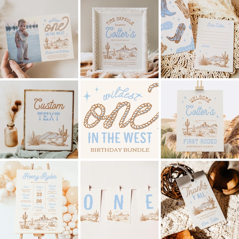 Wild One Cowboy Party - Etsy UK