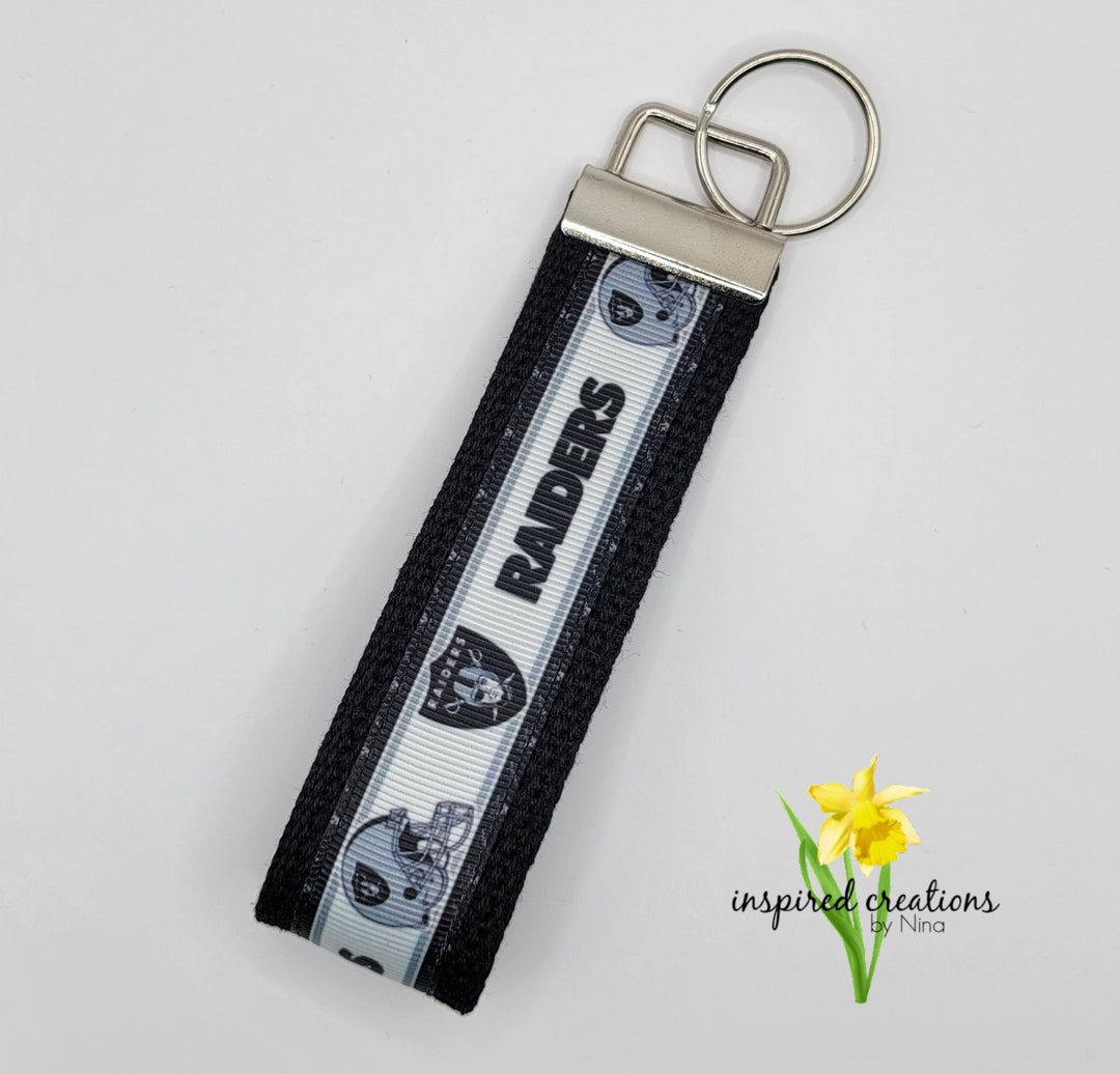 Las Vegas Raiders Key Fob on Black Webbing - Etsy
