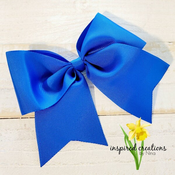 Royal Blue Cheer Bow - Etsy