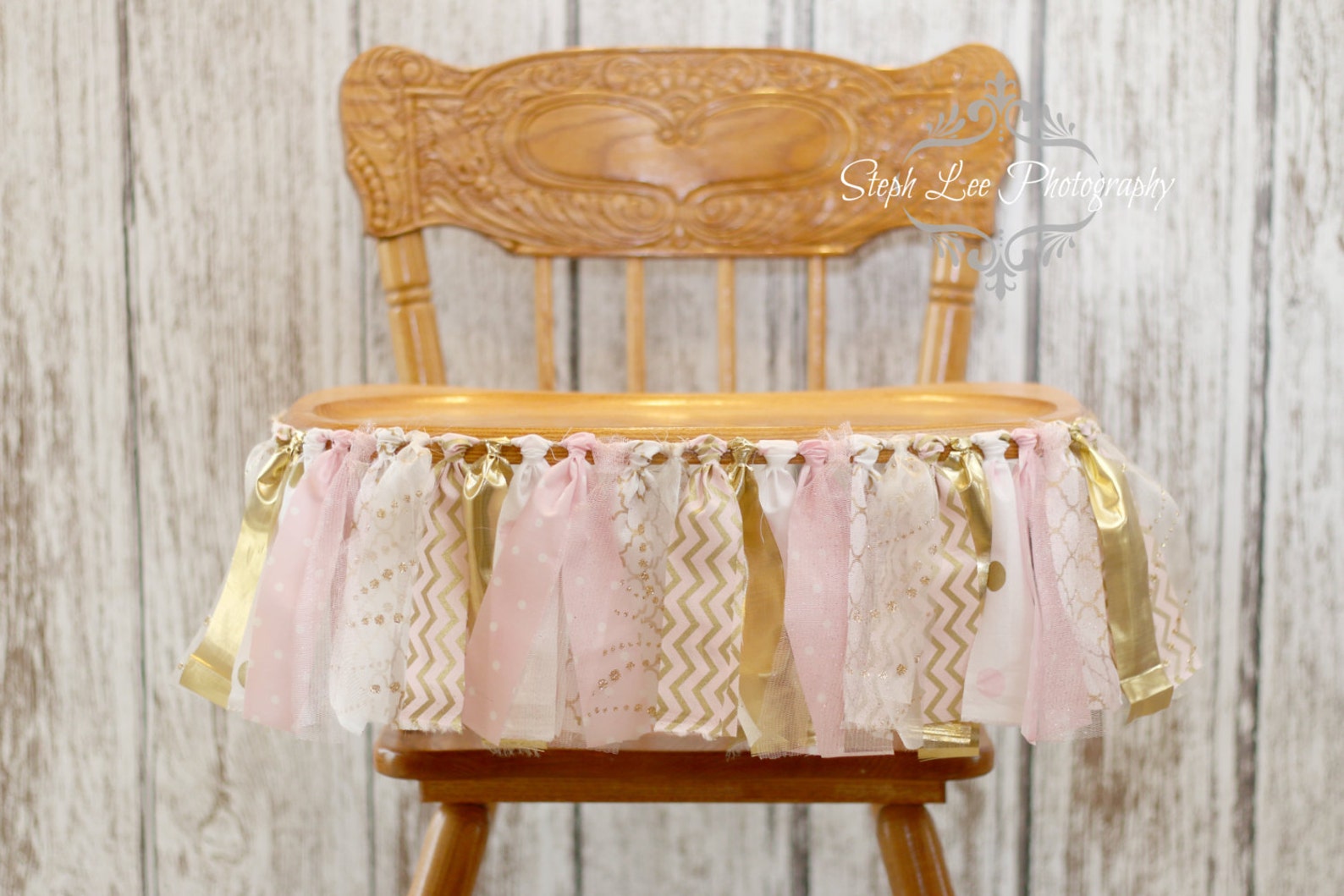 Pink and Gold High Chair Banner Pink and Gold First 1st - Etsy