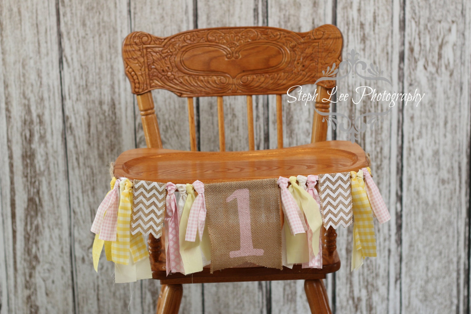 Pink Lemonade Fabric Burlap High Chair Banner Highchair | Etsy