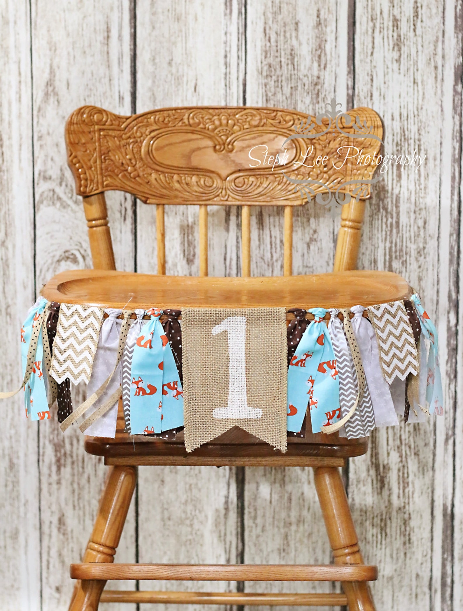 Winter Fox Burlap High Chair Banner Winter Onederland - Etsy