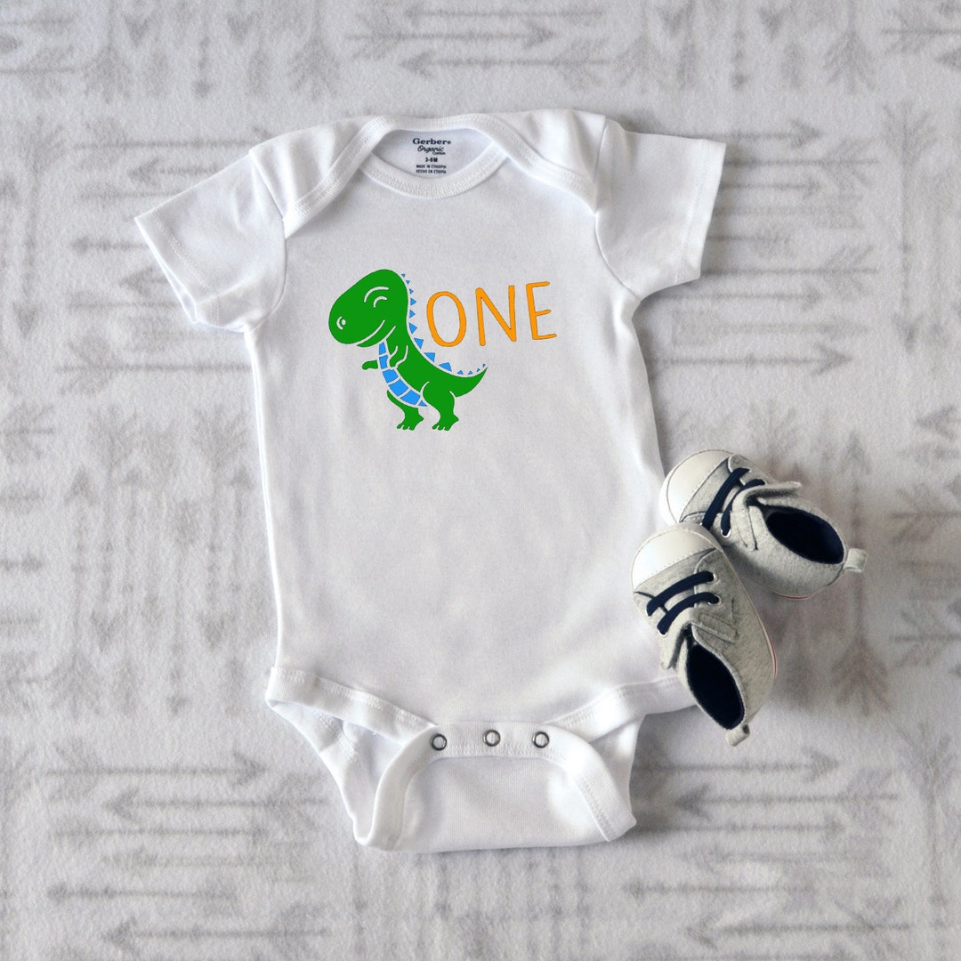 Dino-mite Oneasaurus First Birthday Onesie | Dinosaur 1st Birthday ...