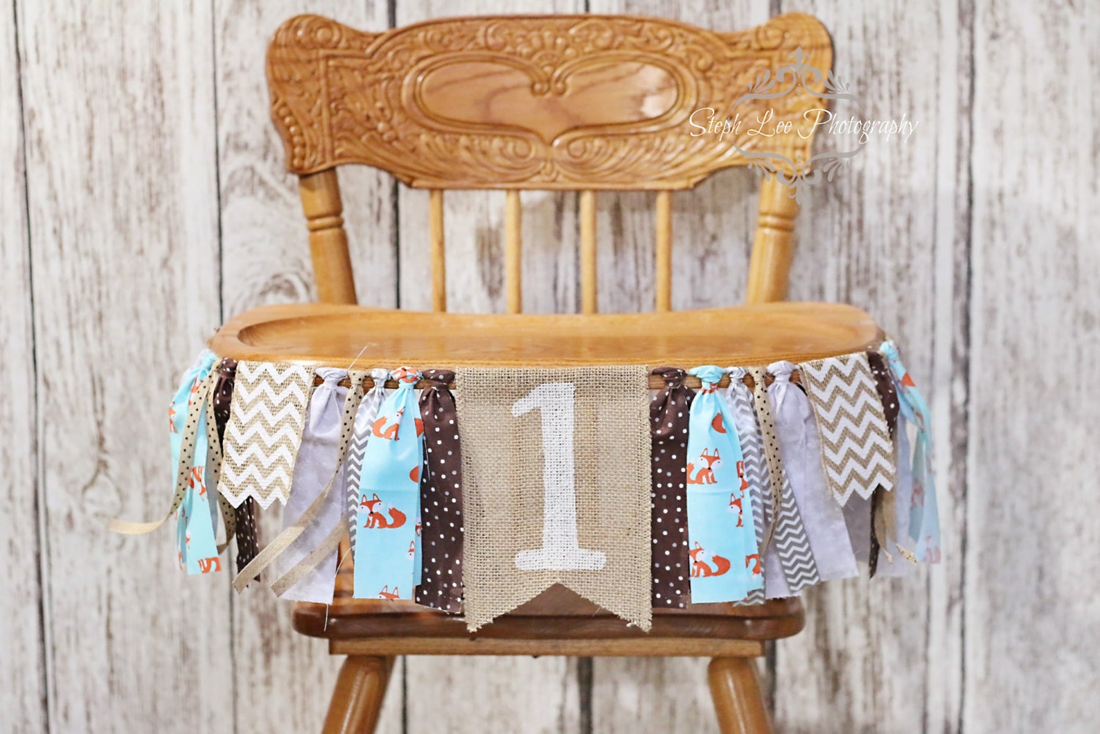 Winter Fox Burlap High Chair Banner Winter Onederland - Etsy