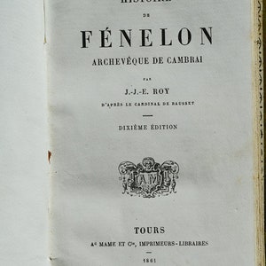 Histoire De Fenelon, 1861, French Cartonnage Book - Etsy