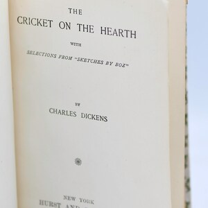 Charles Dickens' the Cricket on the Hearth, 1895 - Etsy