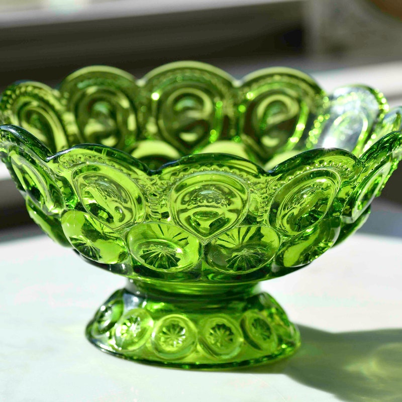 Green Glass Bowl - Etsy