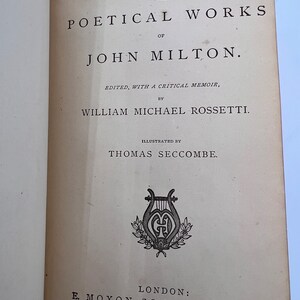 John Milton's Works, Paradise Lost, 1900 - Etsy