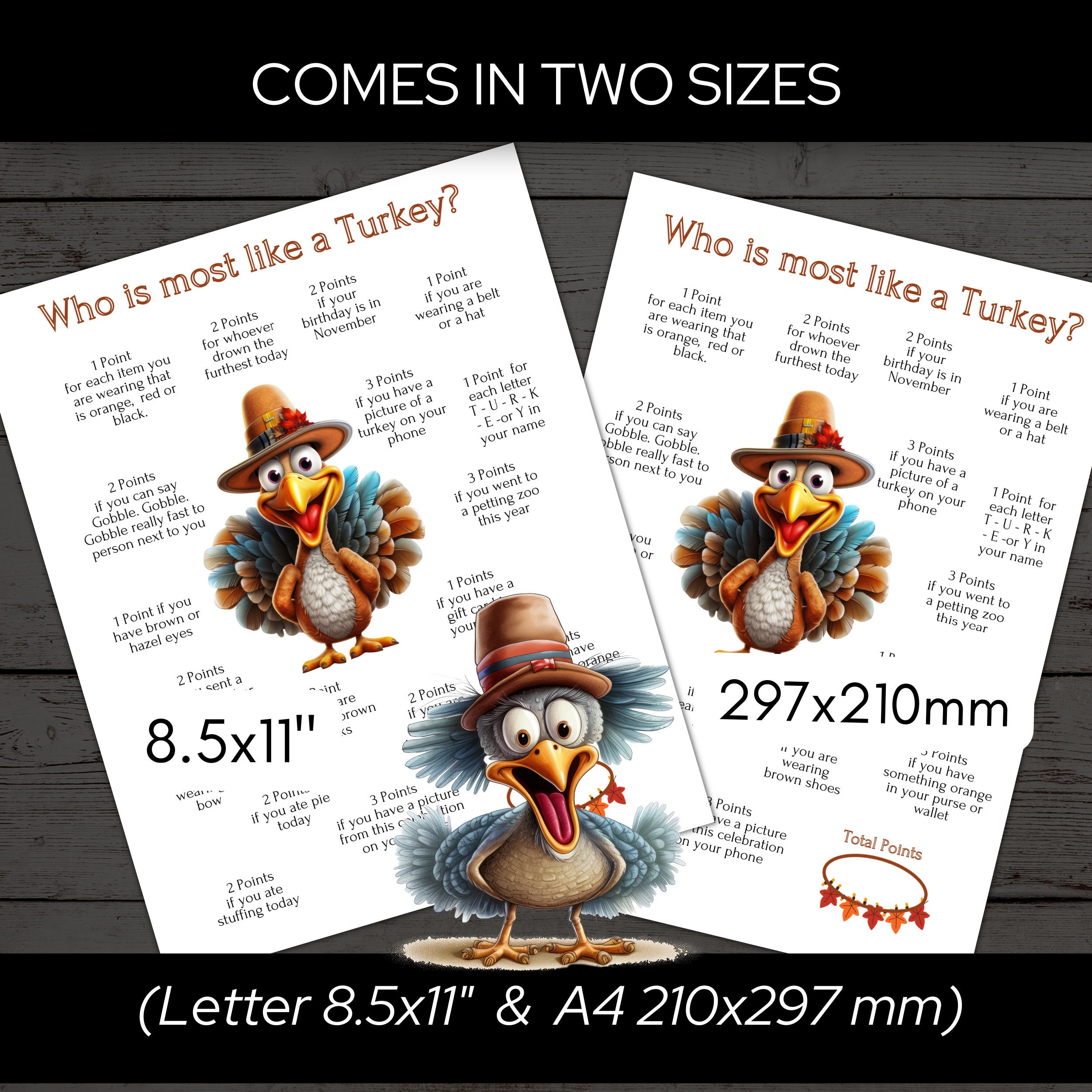 Printable Thanksgiving Game, Family Thanksgiving Game, Dinner Table ...