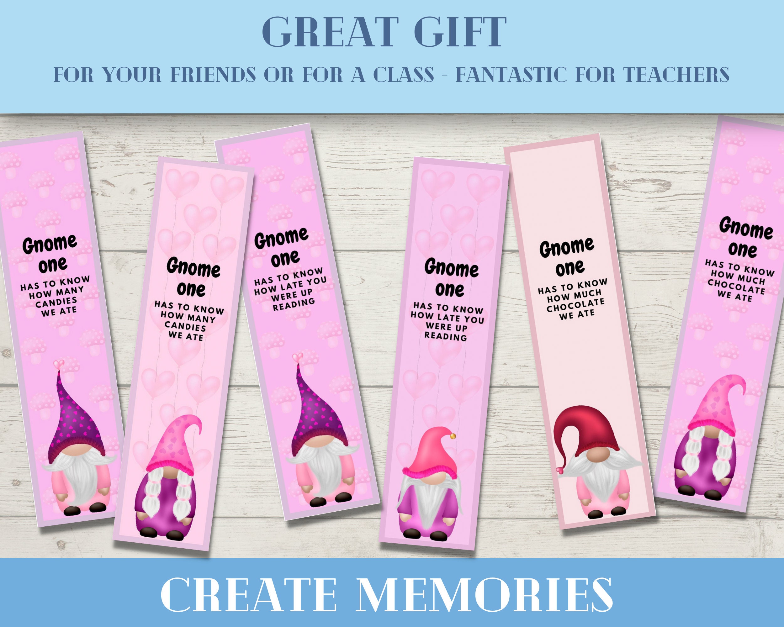 Mega Bundle of Gnome Bookmarks Printable Gnome Bookmarks - Etsy