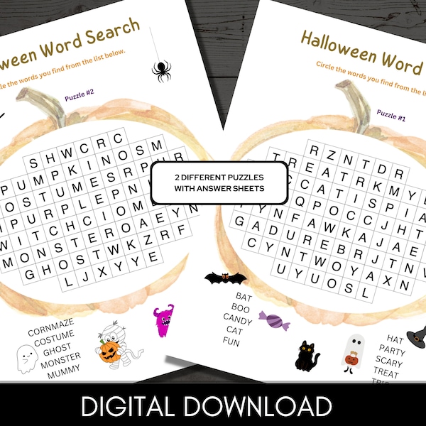 Halloween Word Search Printable Halloween Games, Hard Halloween ...