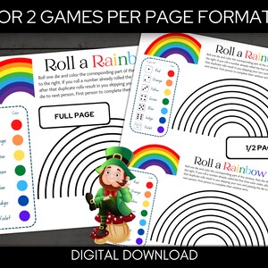 Roll a Rainbow Dice Game, St Patricks Day Game, Classroom Games, St ...