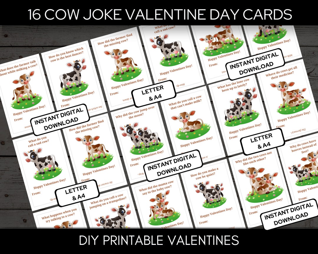 Cow Valentines Day Cards - Mom. Wife. Busy Life.