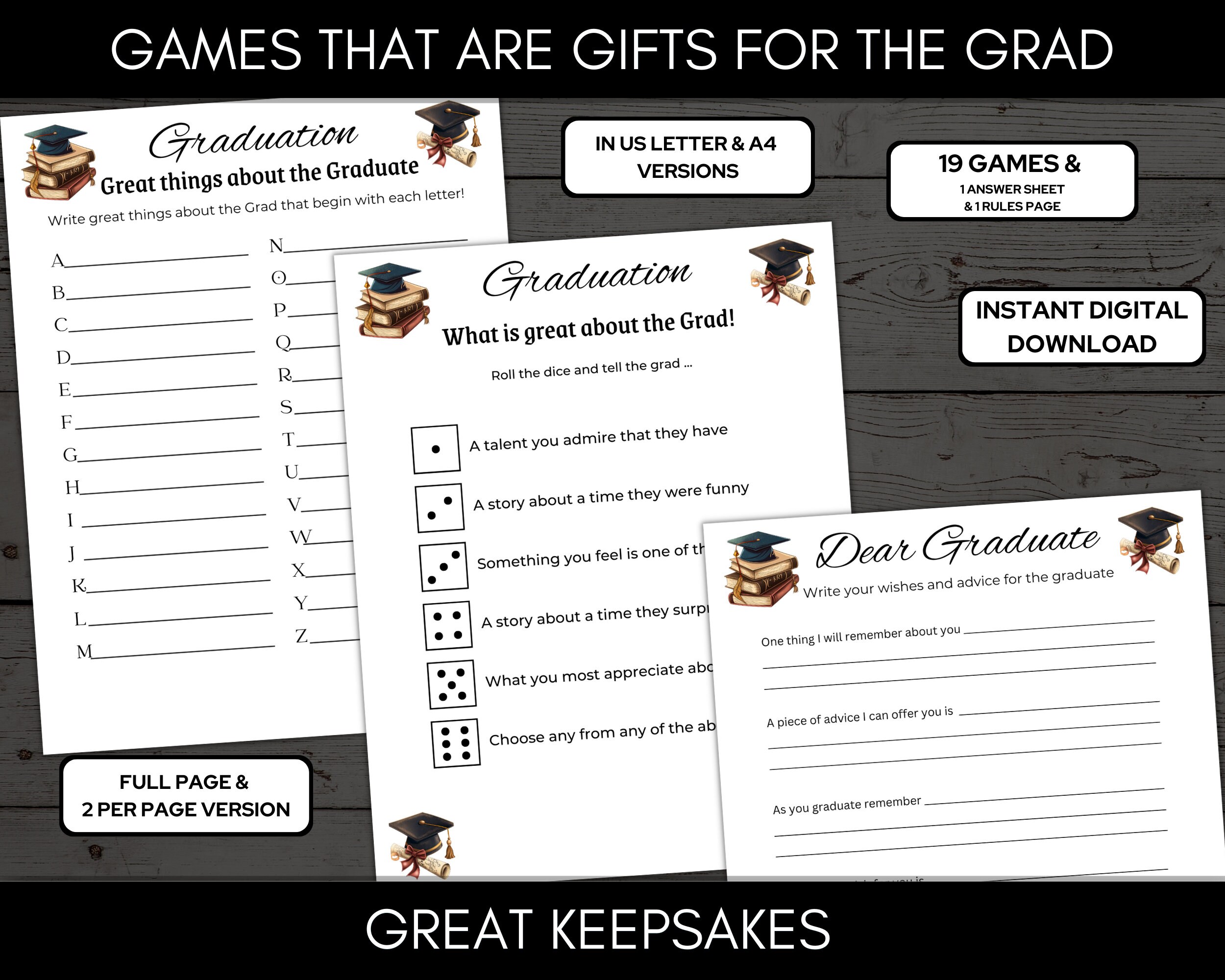 Graduation Party Game Bundle, Find the Guest Bingo, Graduation Games ...